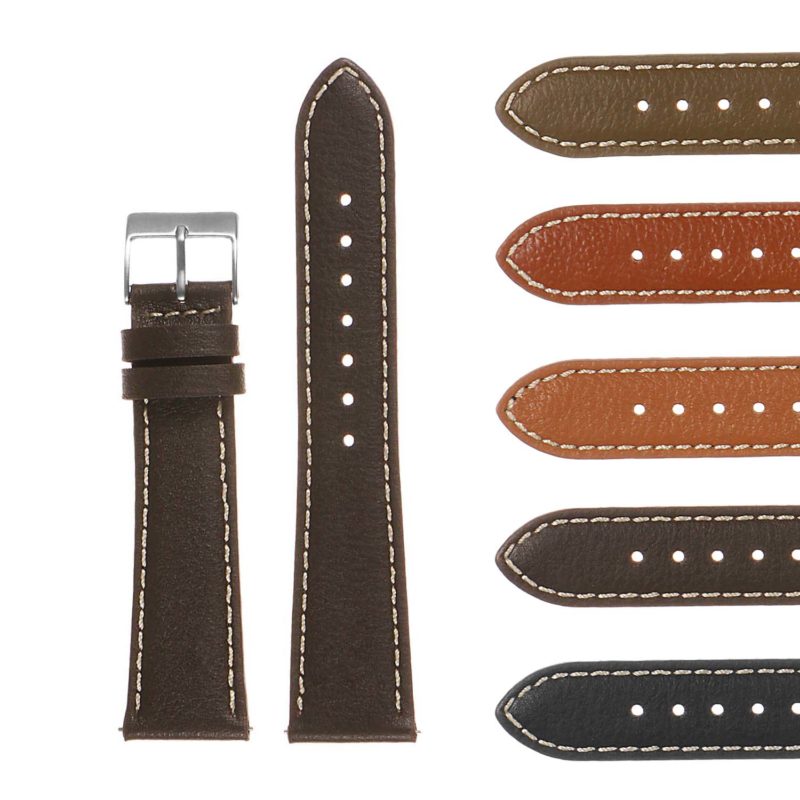 DASSARI Classic Pebbled Leather Watch Band | StrapsCo