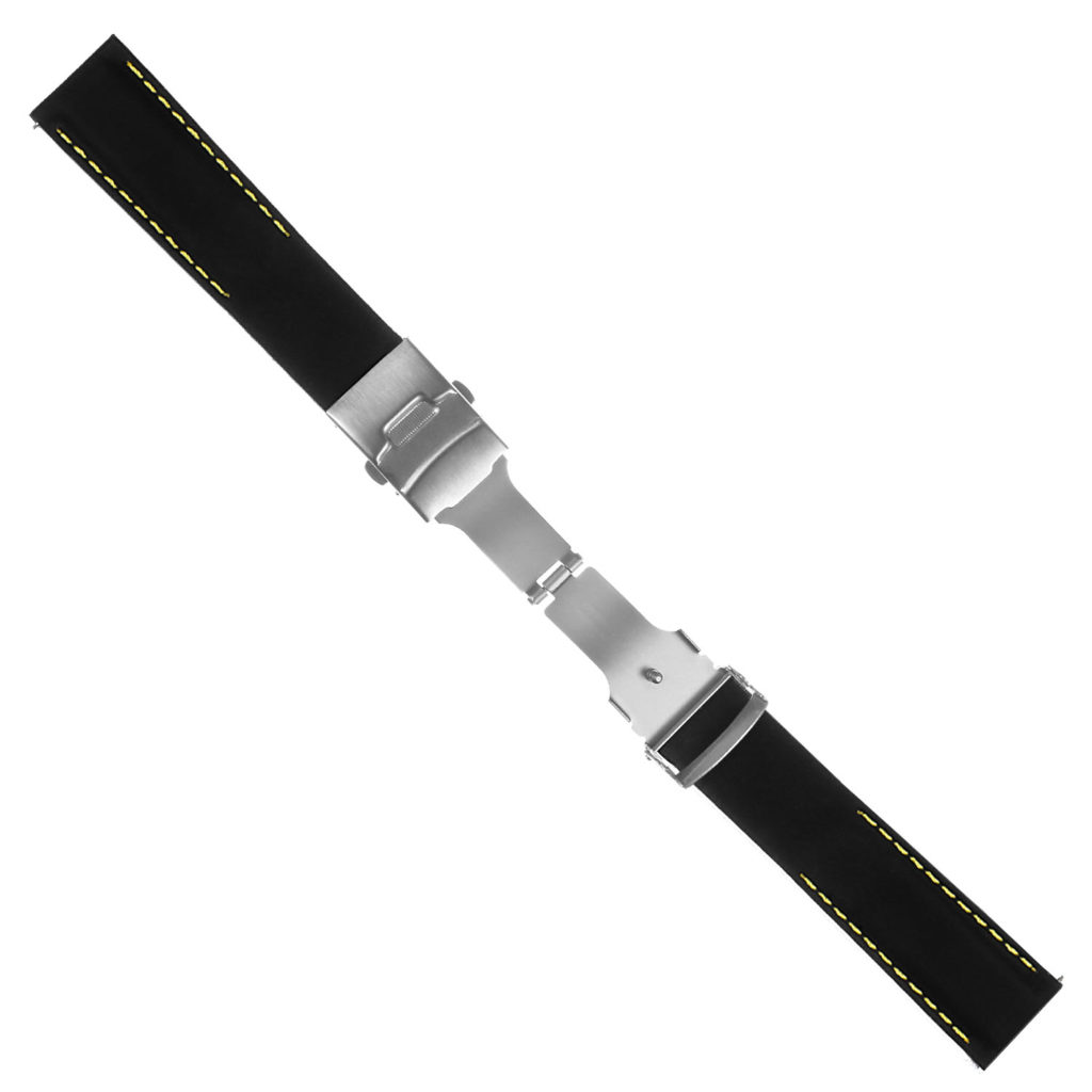 Rubber Strap with Stitching & Clasp - Quick Release | StrapsCo