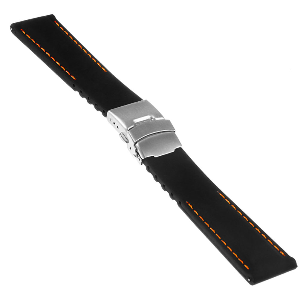 Rubber Strap with Stitching & Clasp - Quick Release | StrapsCo