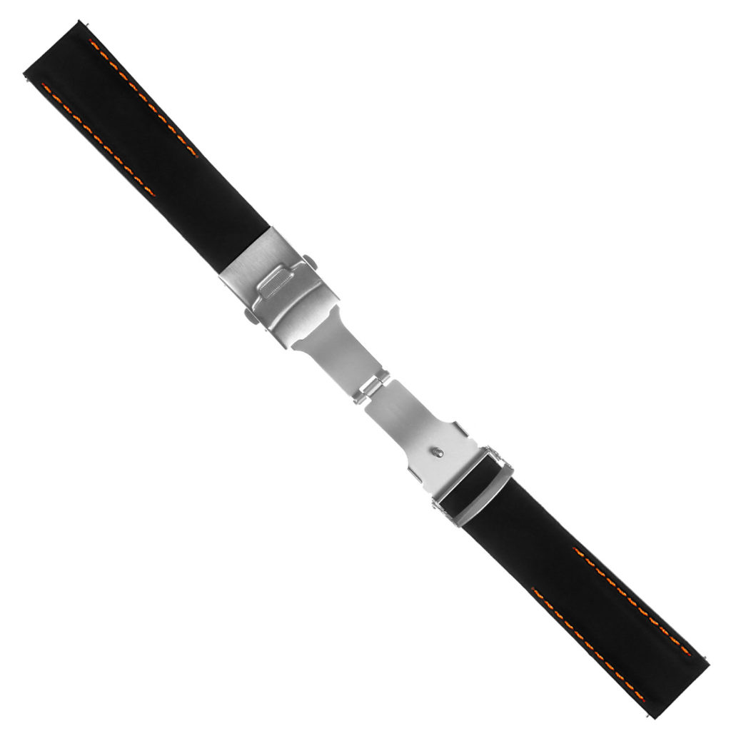 Rubber Strap with Stitching & Clasp - Quick Release | StrapsCo