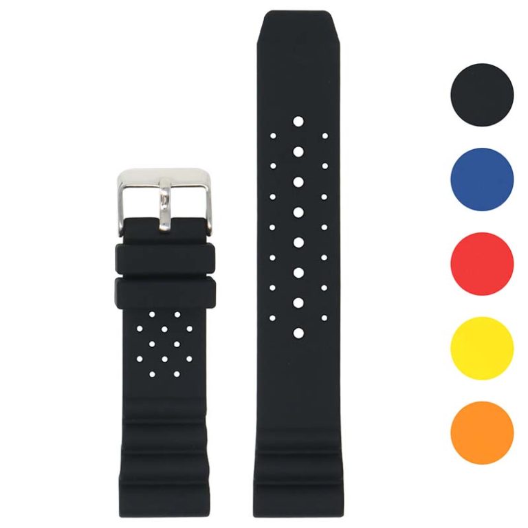 Perforated Rubber Strap for Seiko Diver | StrapsCo